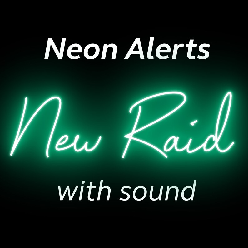 ANIMATED Alerts With Sound Emerald Green Neon Twitch Stream | Etsy