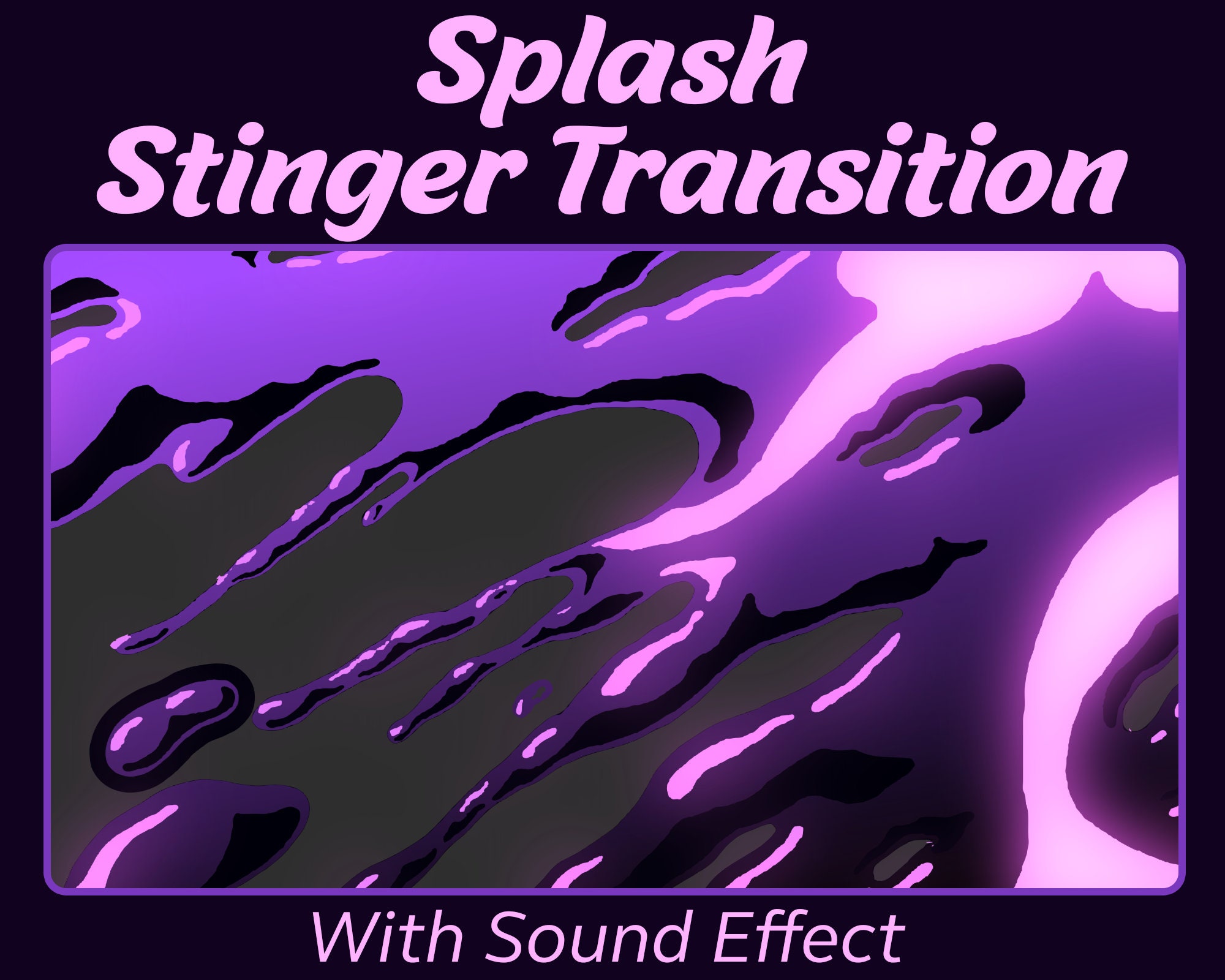 Animated Splash Transition Purple & Black Ink Twitch - Etsy
