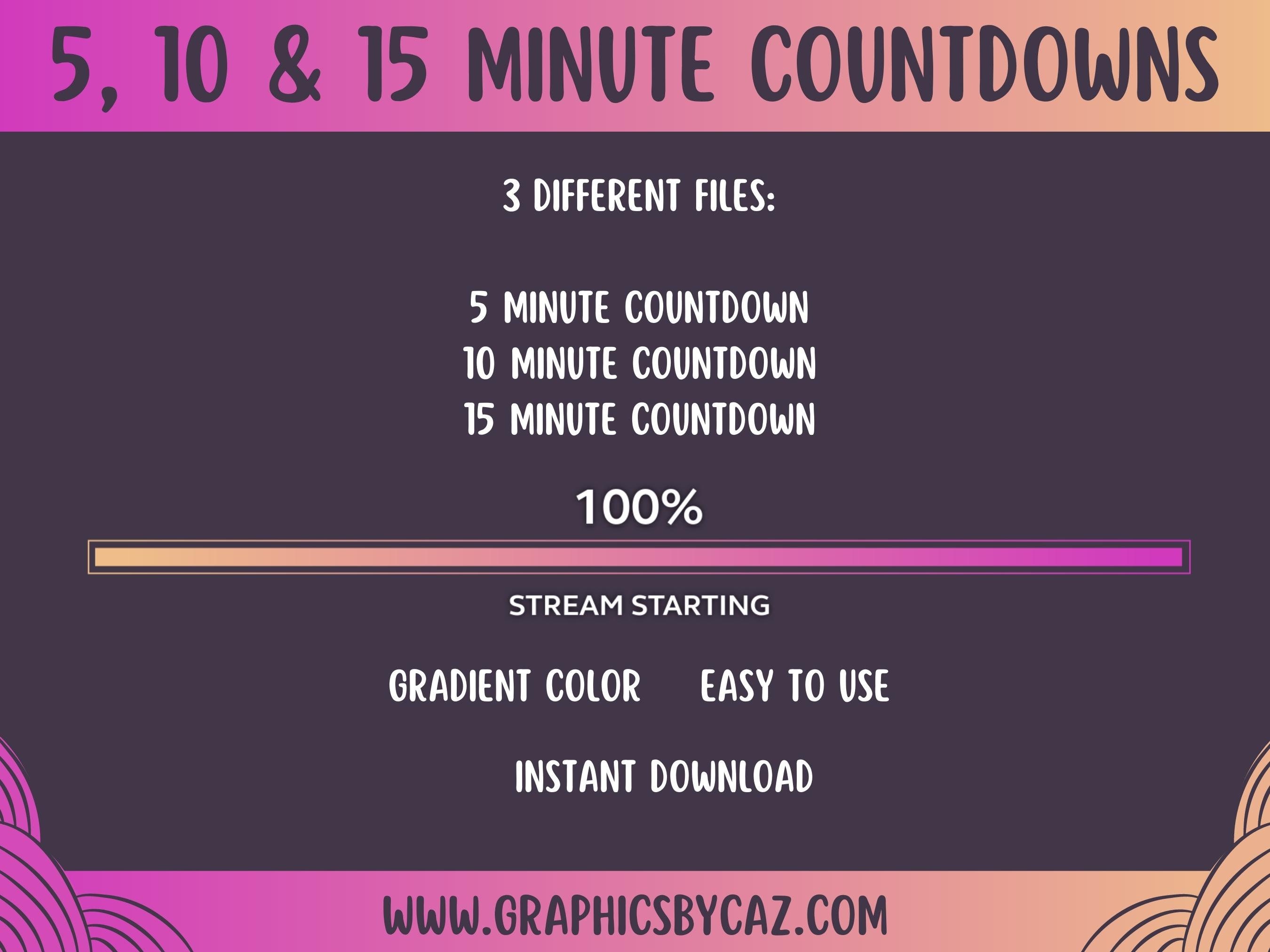 Stream Countdown Peach & Pink Gradient Twitch Streamer - Etsy