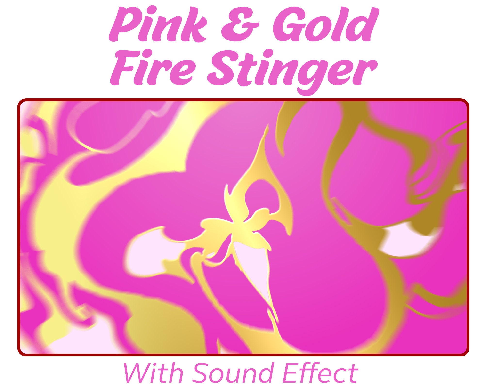 Pink & Gold Fire Stinger Transition Animated Twitch Streamer - Etsy