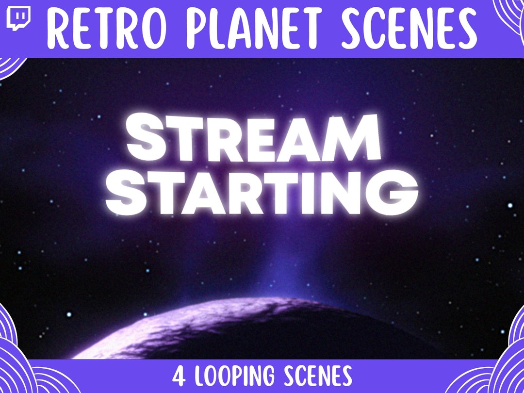 Animated Retro Planet Twitch Screens | Looping Space Scenes - Etsy