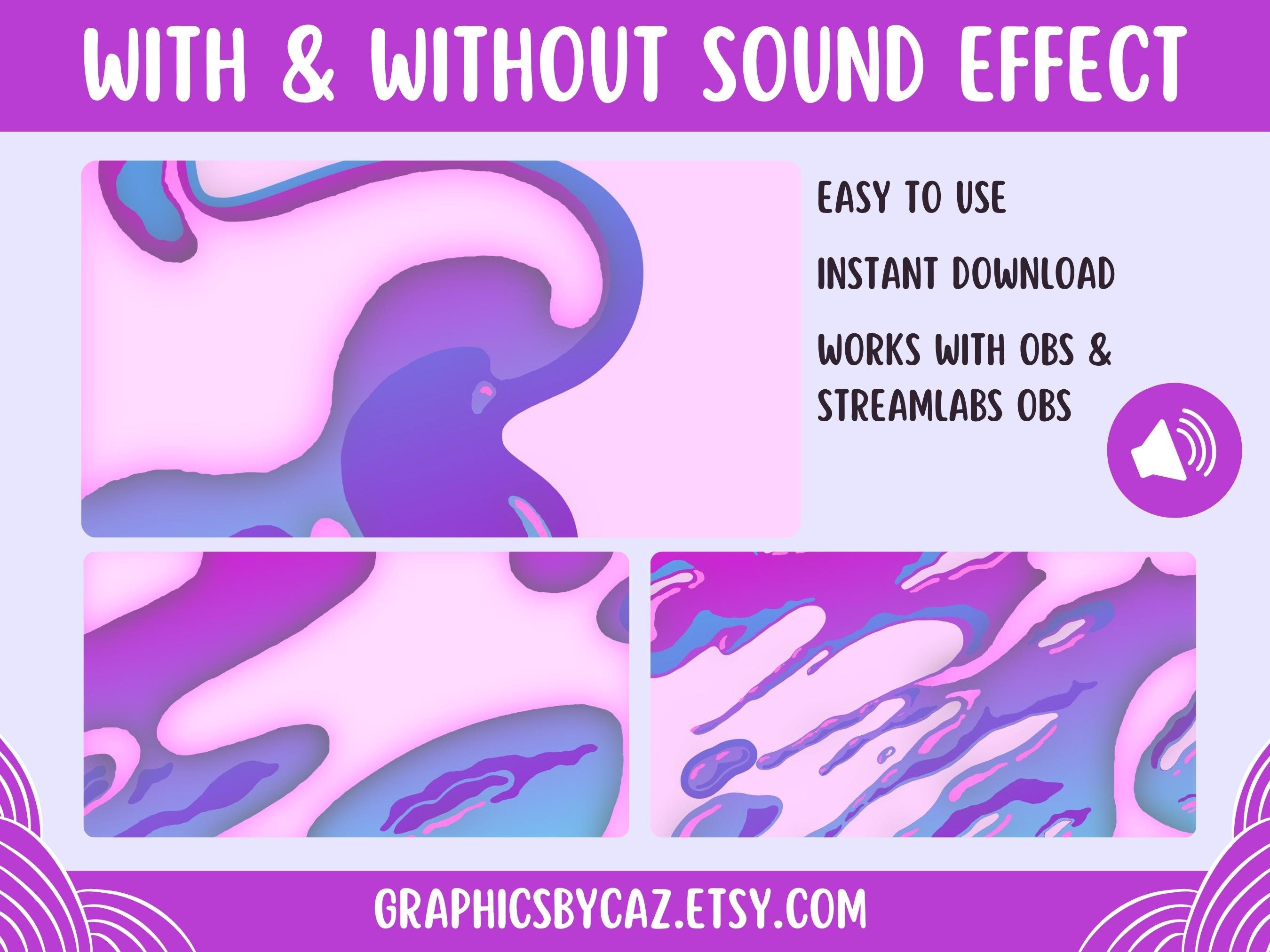 Animated Splash Transition Blue & Pink Splash Twitch Streamer Stinger ...