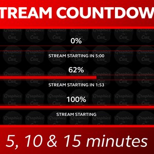 Stream Countdown Timer Red Twitch Streamer Starting - Etsy