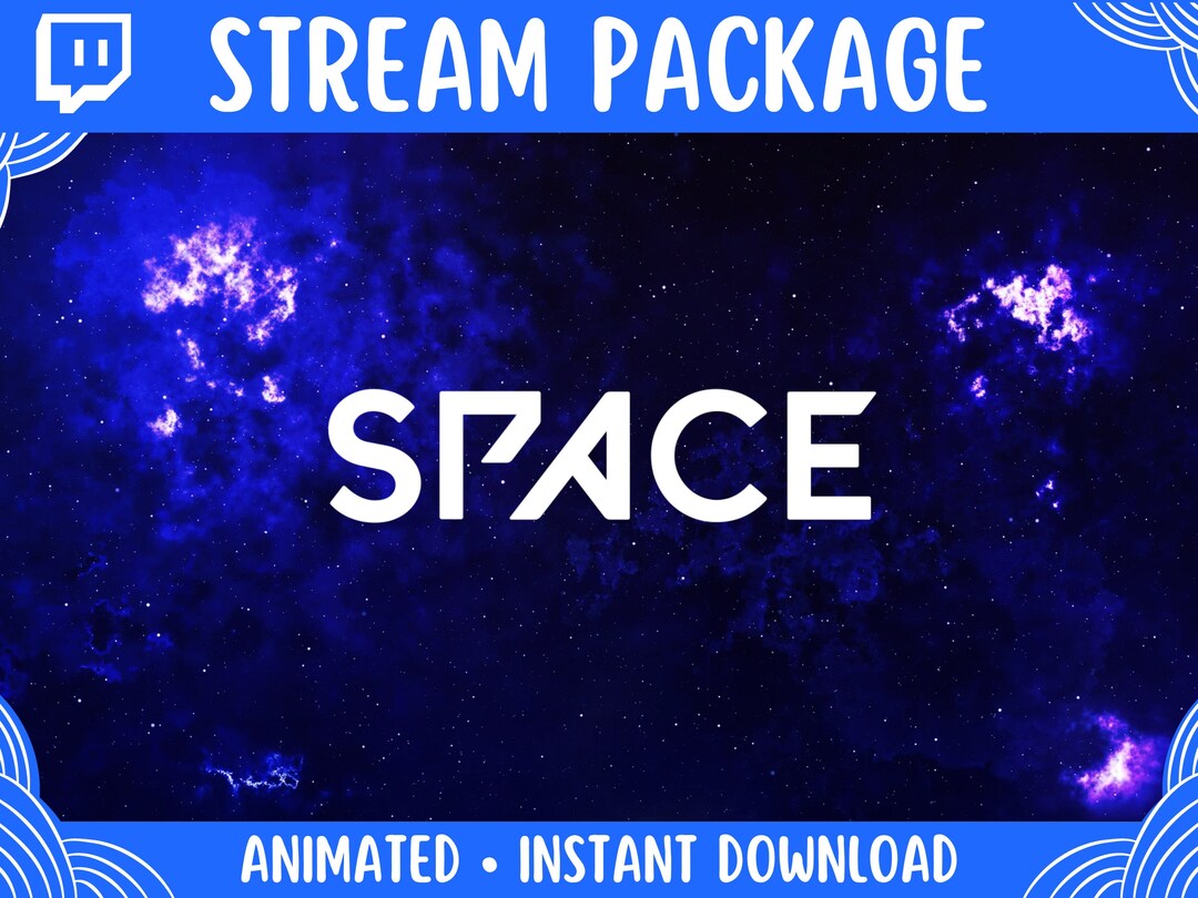 Animated Twitch Pack | Cosmic Stream Overlay Package | Galaxy Sci Fi ...