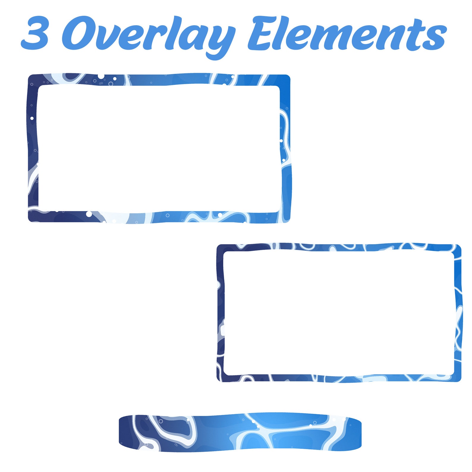 Ocean Waves Webcam Overlay Borders - Facecam, Gameframe & Stream Label ...