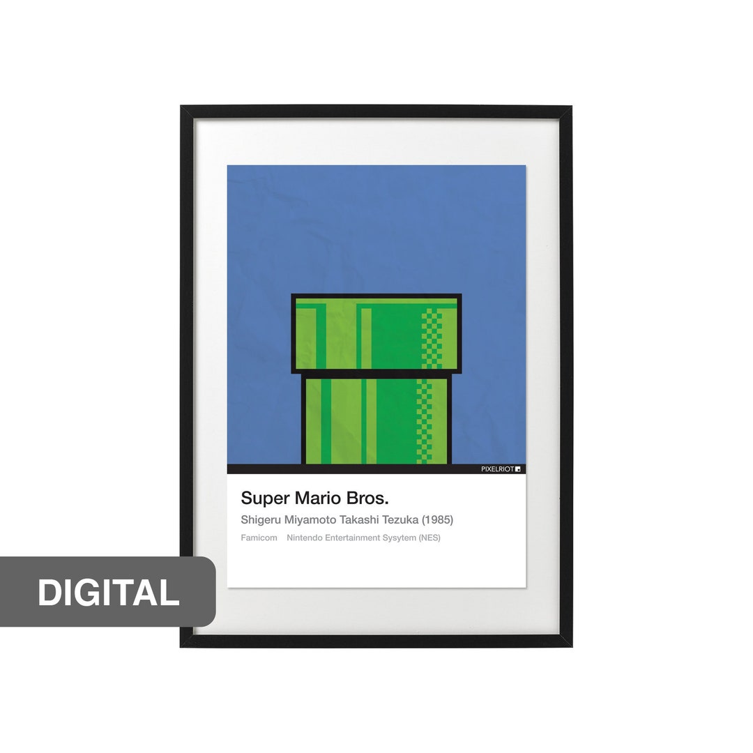 It's a Me, Mario! - Super Mario Bros. A3 Poster Print - Minimalist Art ...