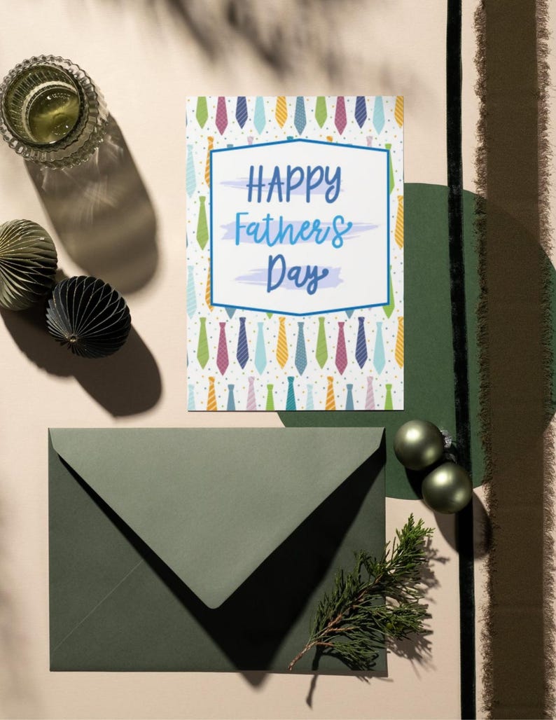 Father's Day Card | Ties Design | 5" X 7" Greeting Card - Etsy