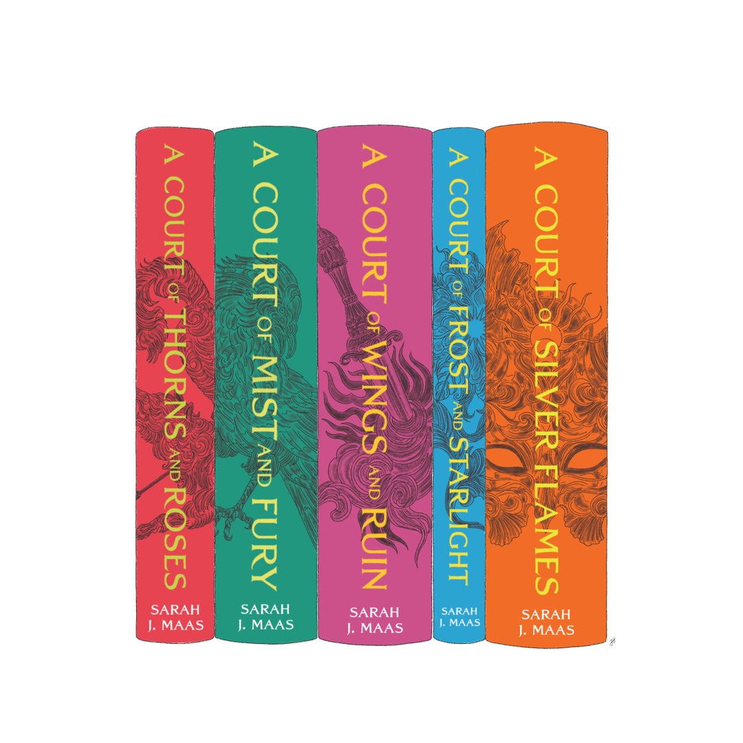 Downloadable Print - Book Stack - ACOTAR, A Court of Thorns & Roses ...