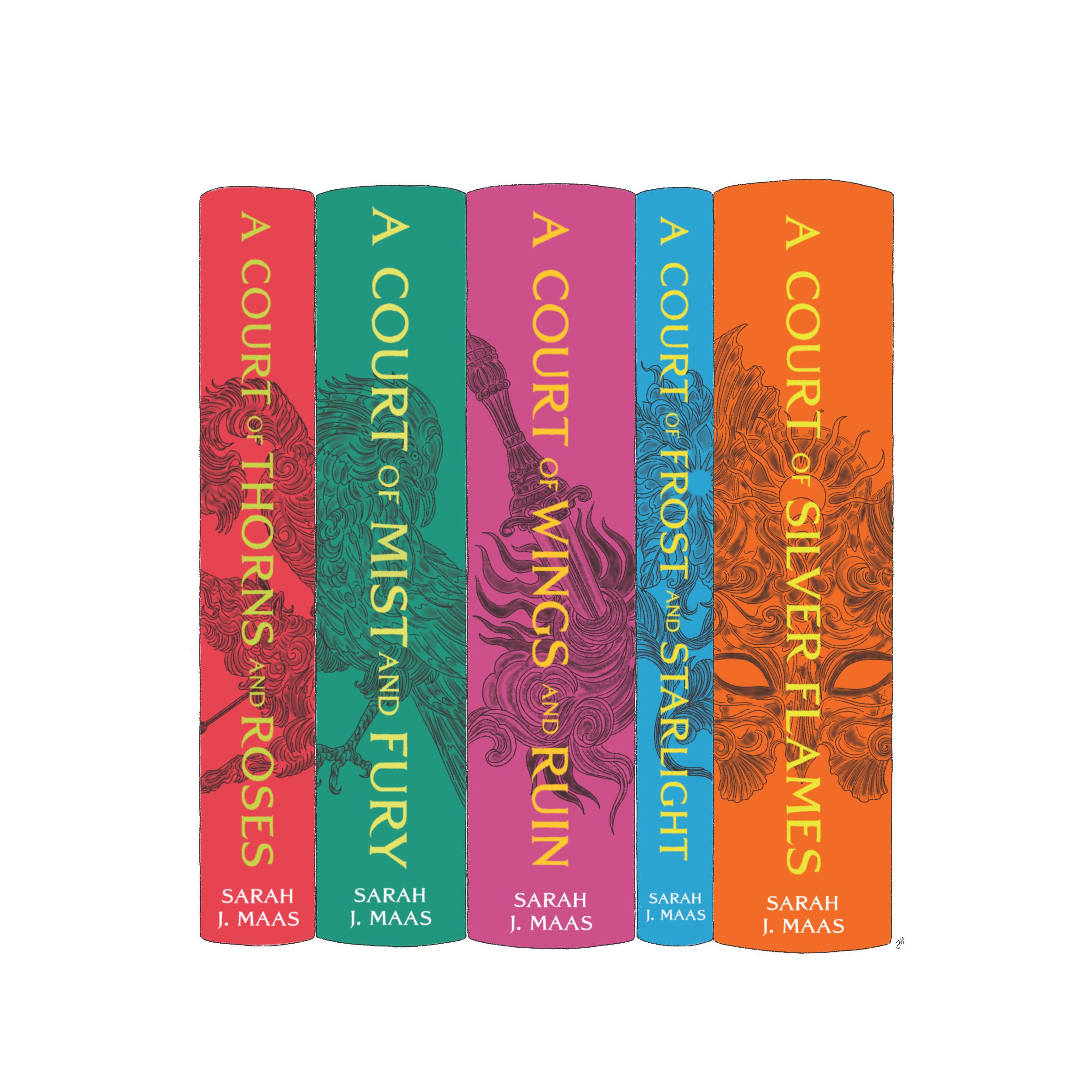 Downloadable Print - Book Stack - ACOTAR, A Court of Thorns & Roses ...