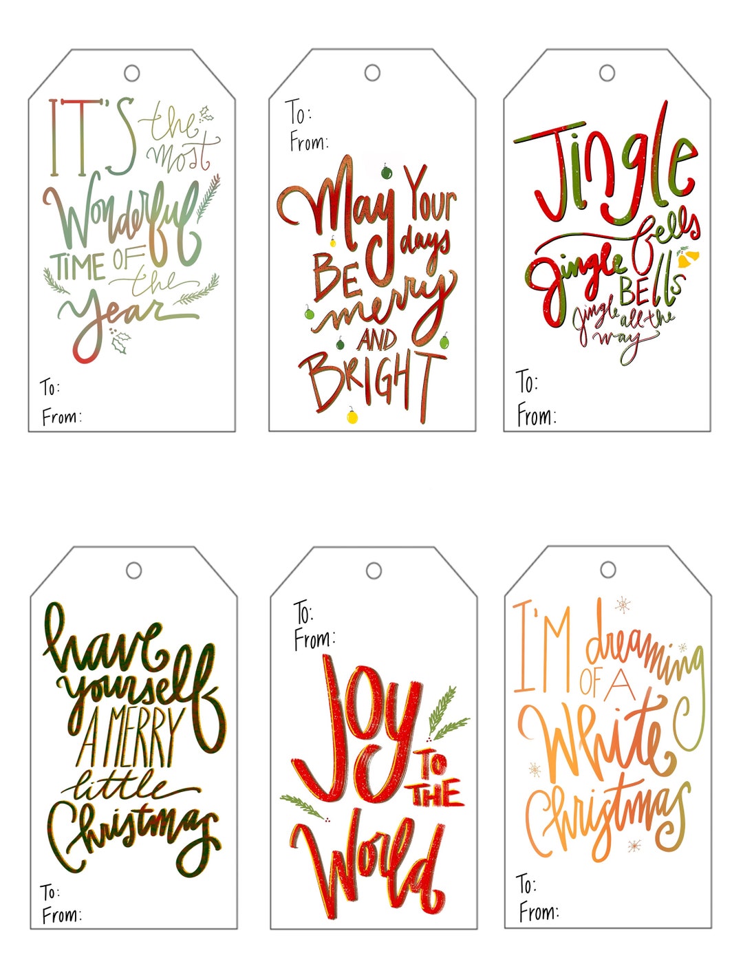 Gift Tags - Christmas Gift Tags - Christmas Presents, Christmas Songs ...