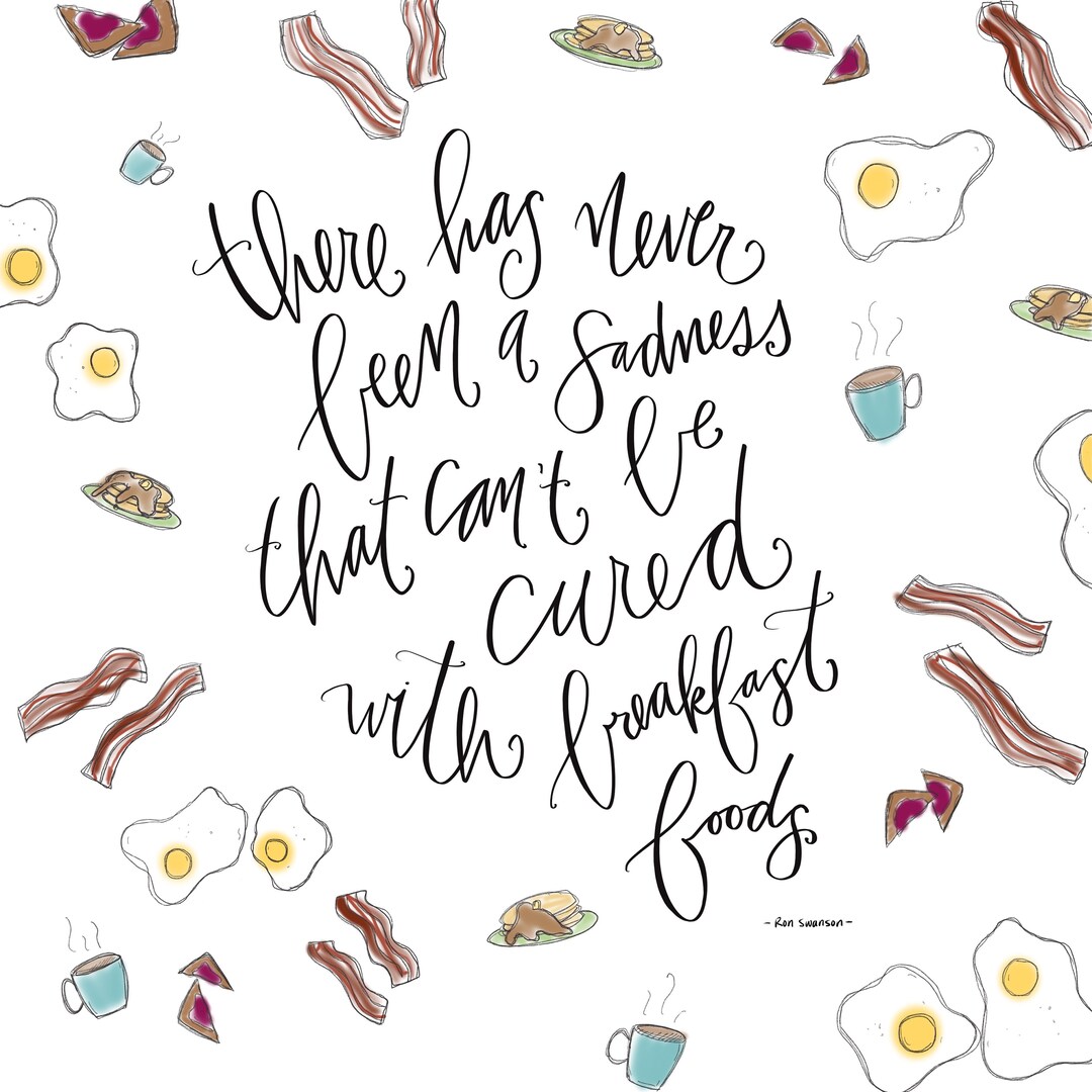 Ron Swanson Breakfast Quote - Digital Download, Parks and Rec - Etsy