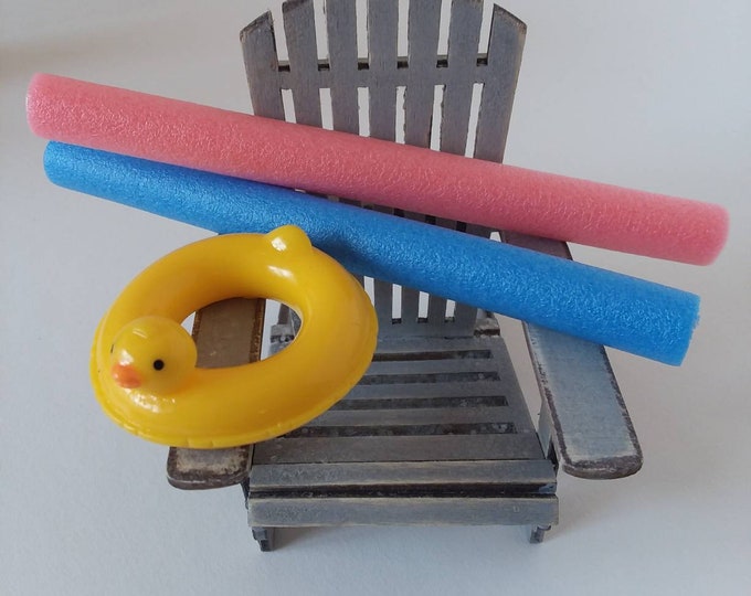 Miniature Pool Floatie Set Pool Noodles Duck Inner Tube Pool Raft