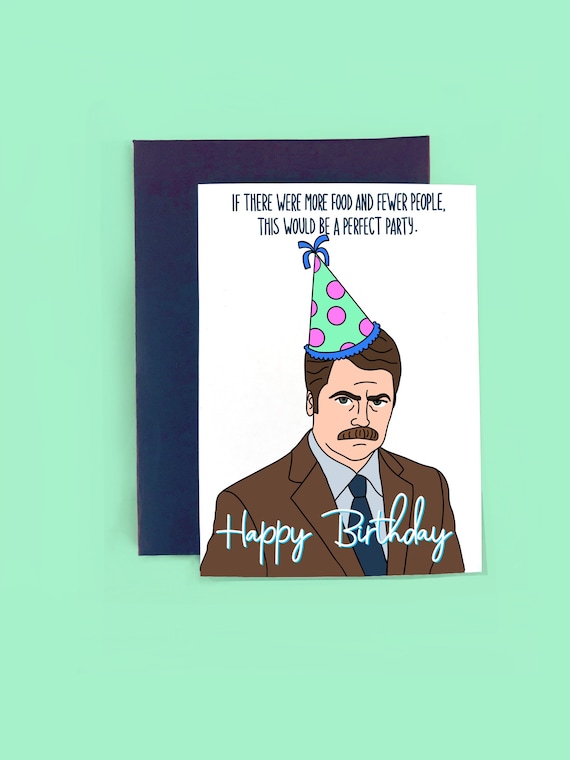 Ron Swanson Birthday Card | Etsy