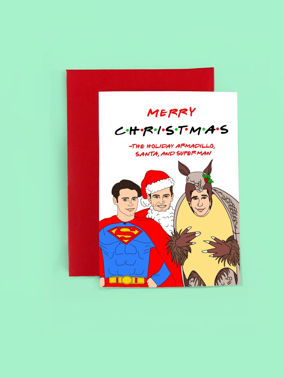 Friends Christmas Card - Etsy