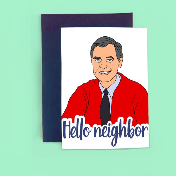 Hello Neighbor Greeting Card - Etsy