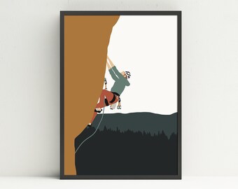 Climbing Poster Print - Etsy