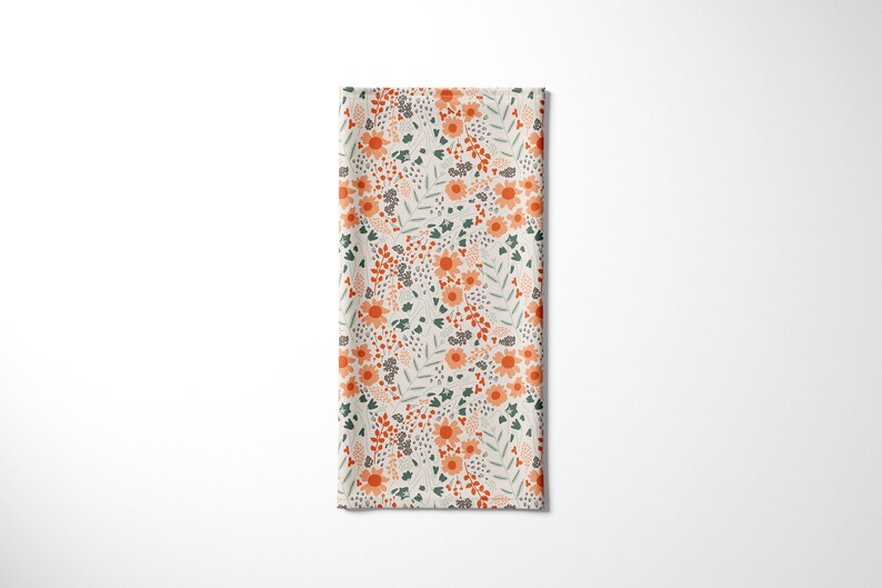 Forest Botanical Peach Floral Neck Gaiter, Winter Ski Buff - Etsy