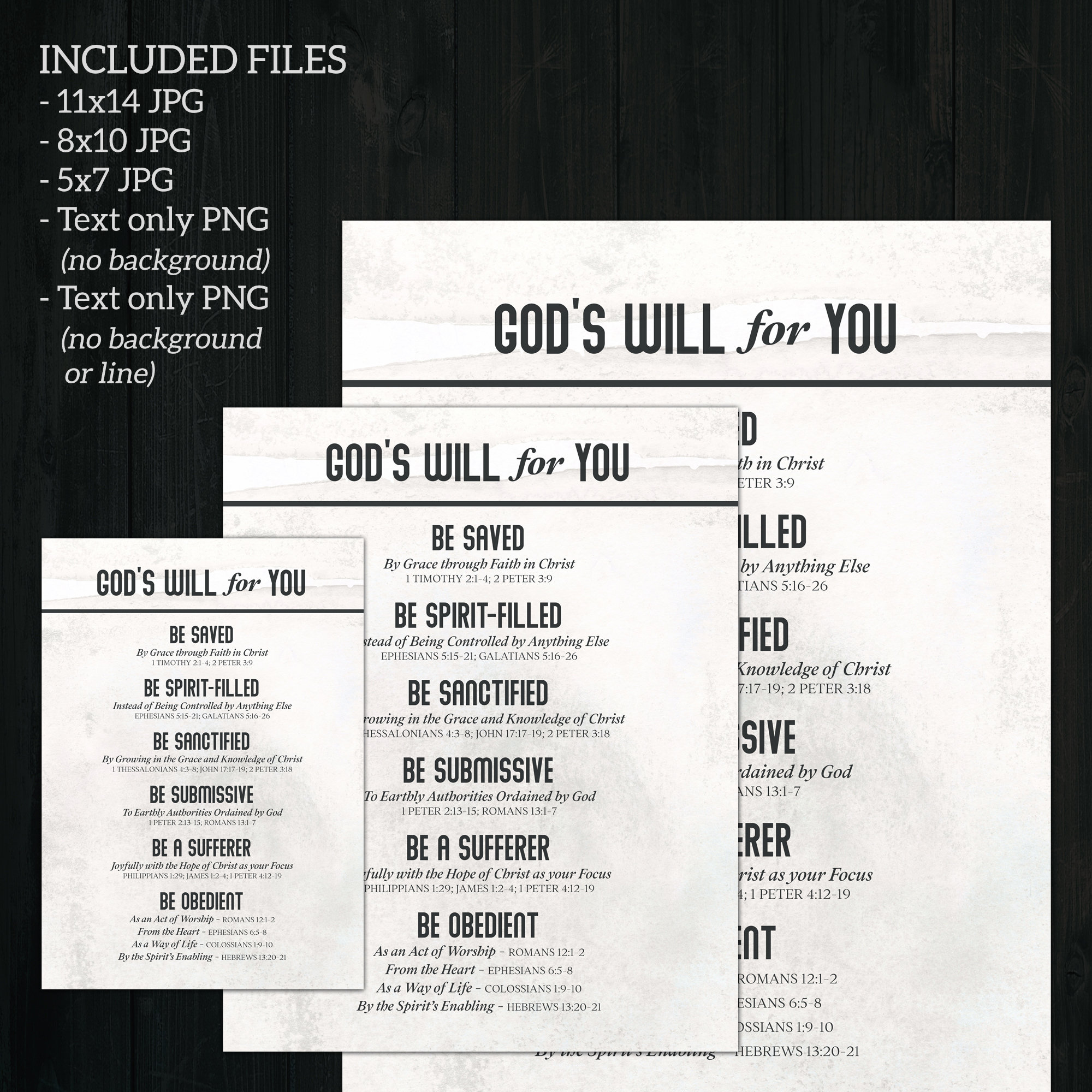 God's Will Printable - Scripture Artwork - Bible Verse Art - Will of ...