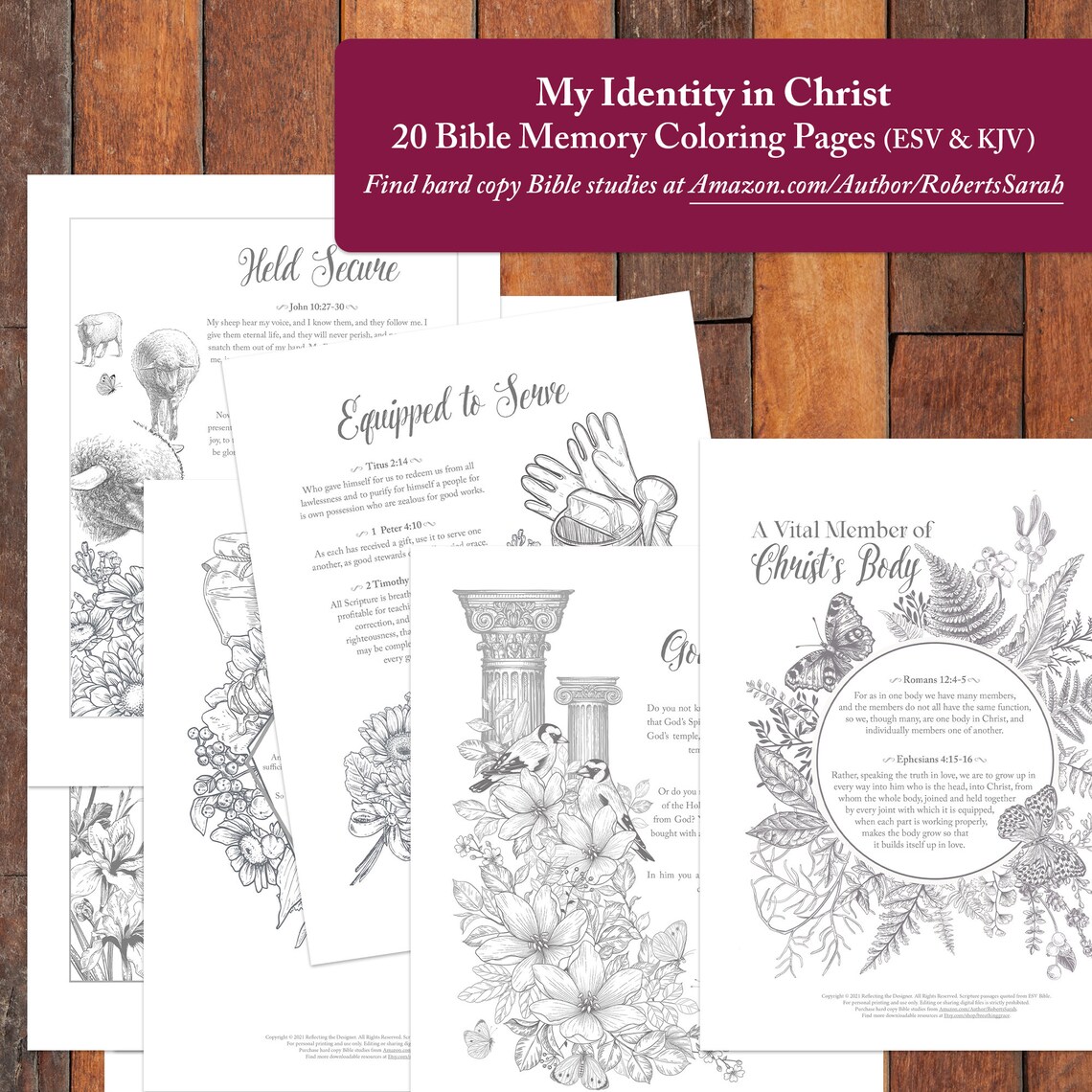 My Identity in Christ Coloring Pages - Bible Memory Coloring Pages ...