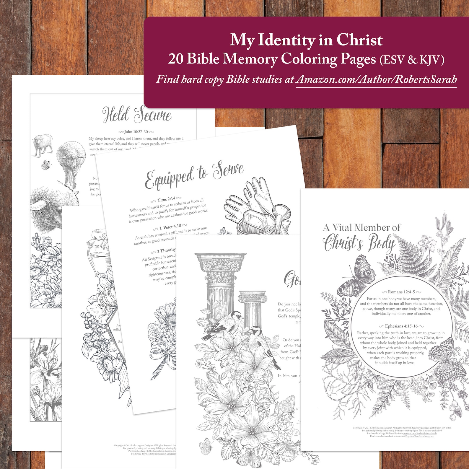 My Identity in Christ Coloring Pages - Bible Memory Coloring Pages ...