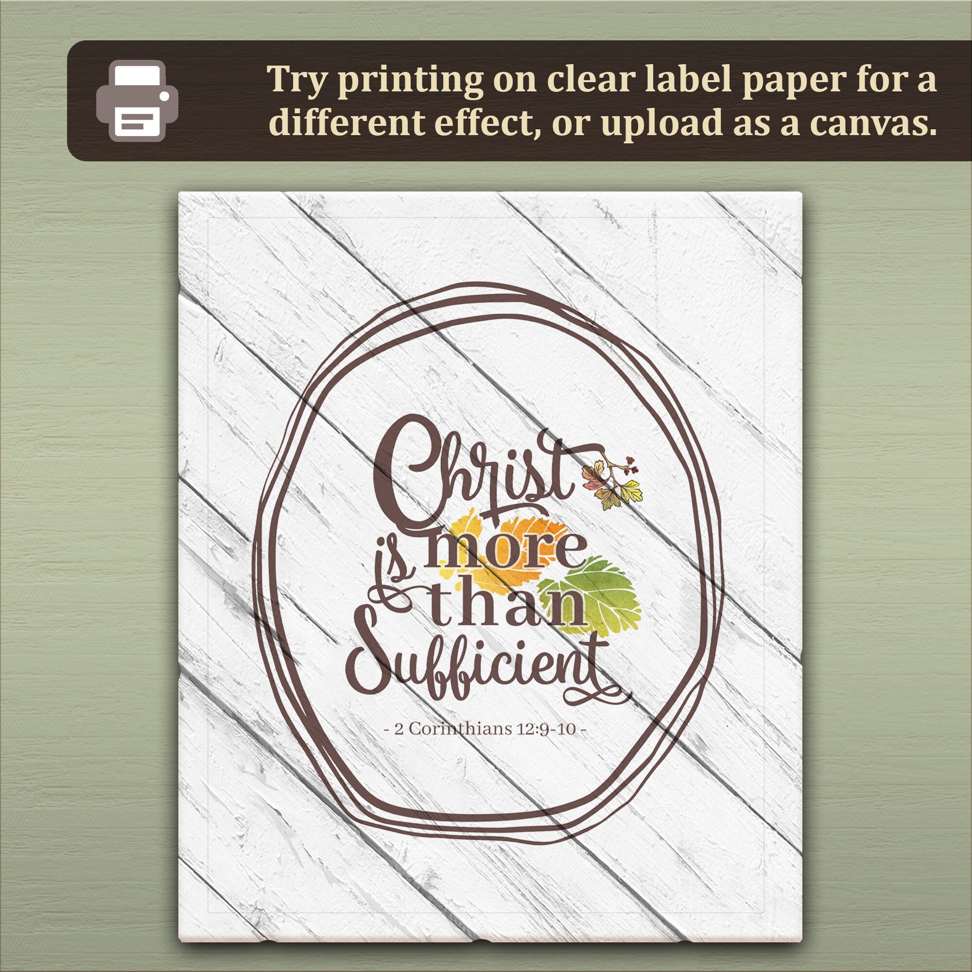 Christ is Sufficient Printable - Scripture Artwork - Contentment Quote ...