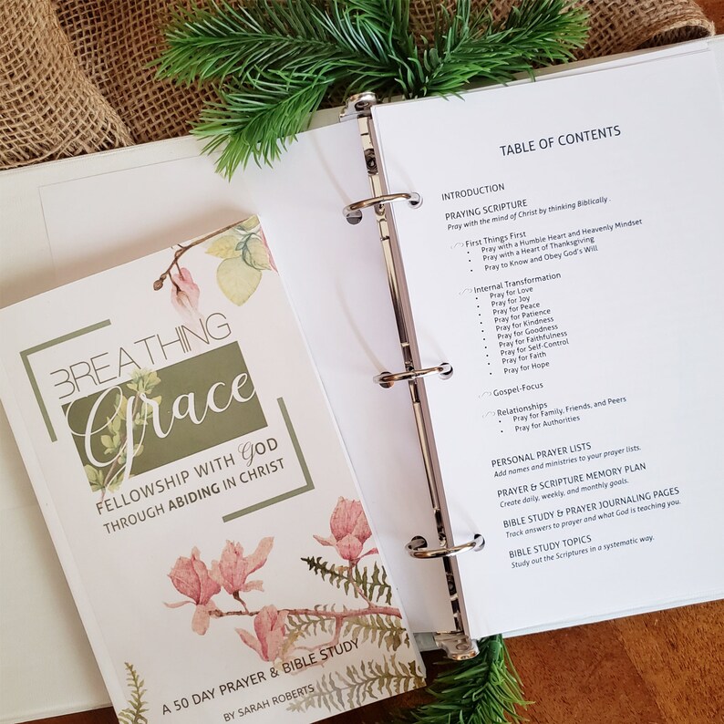 Breathing Grace Journal Downloadable Prayer Journal Bible Study Journal ...