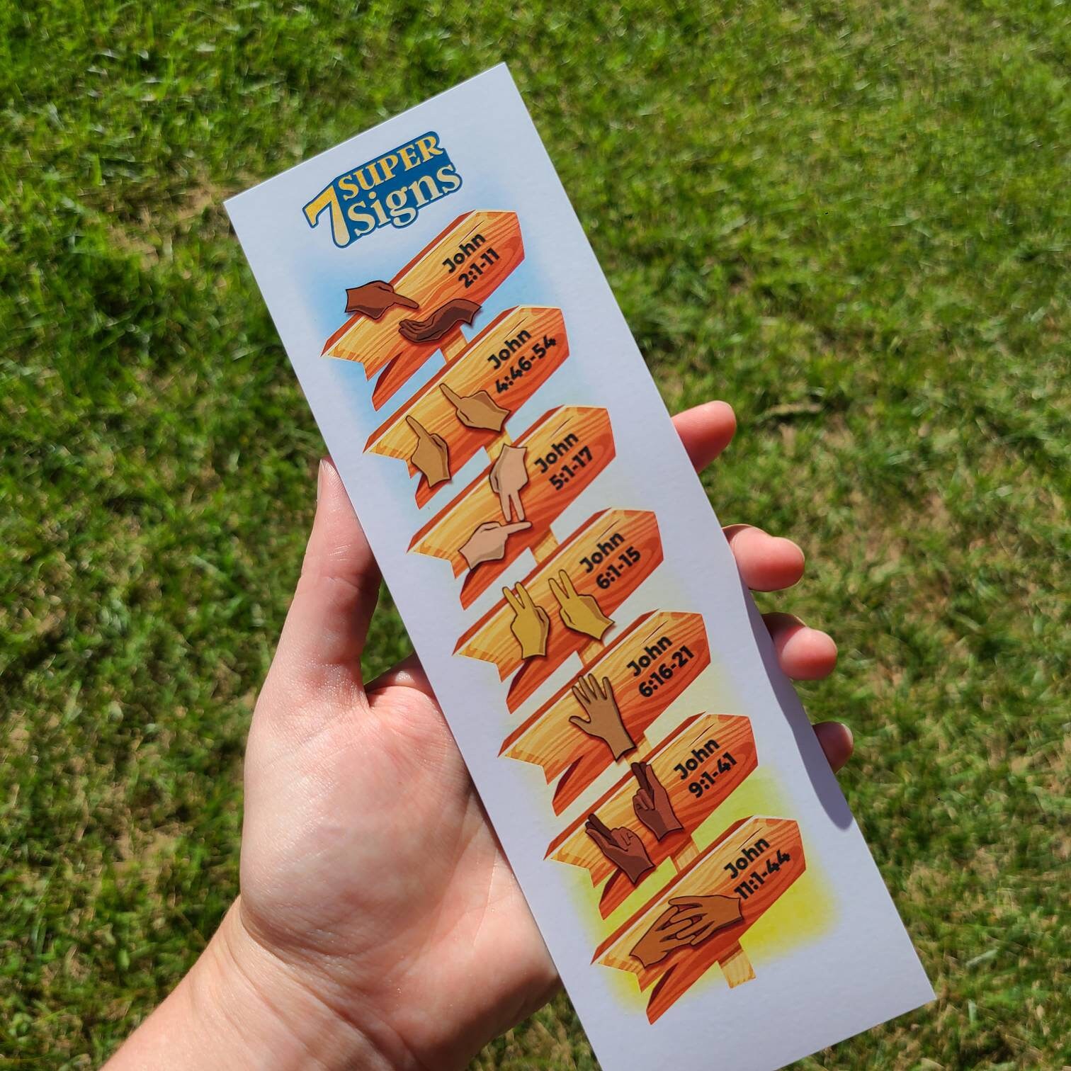 Seven Super Signs Bookmarks - Bible Study Bookmarks - Seven Signs in ...