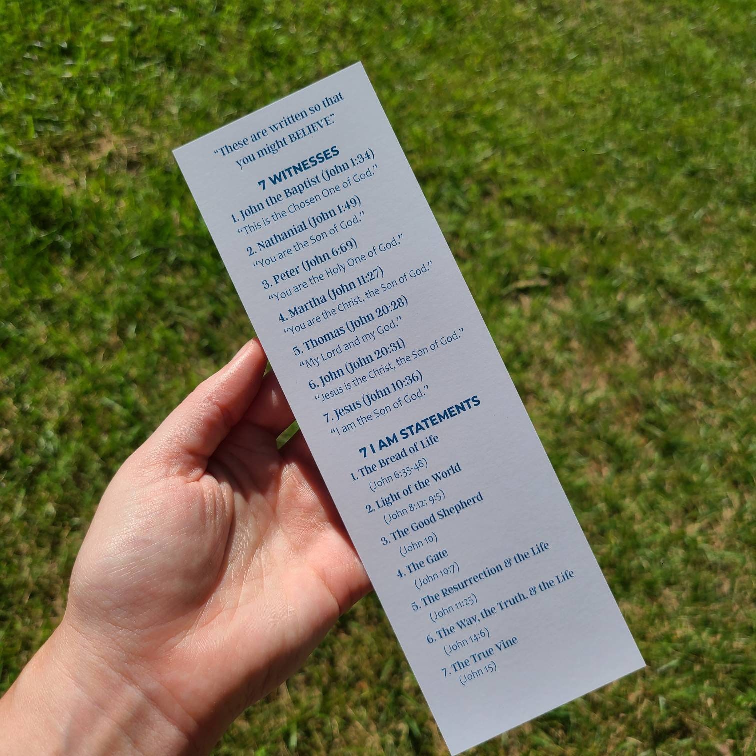 Seven Super Signs Bookmarks - Bible Study Bookmarks - Seven Signs in ...