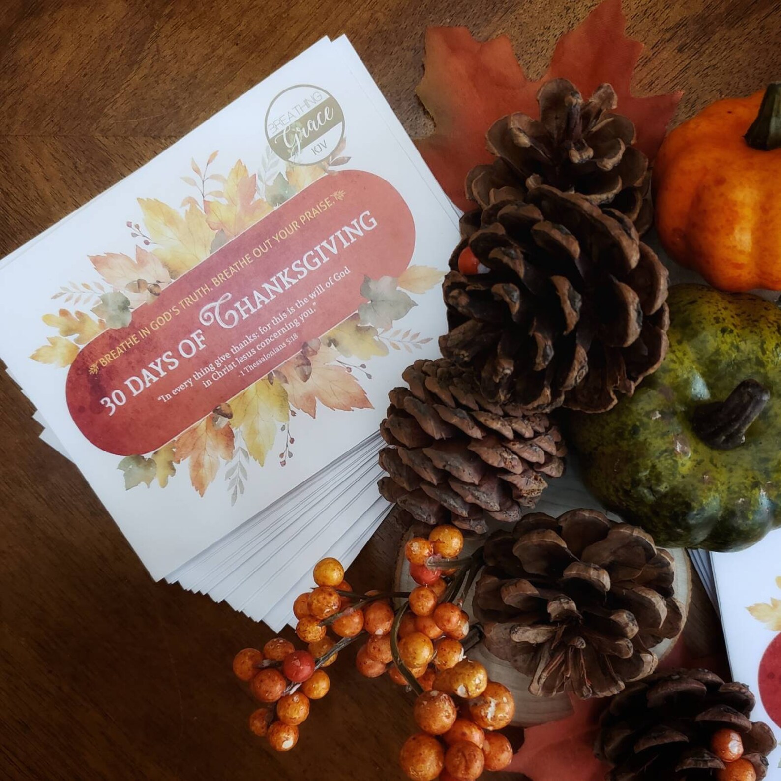 Set of 32 Printable Thanksgiving Scripture Cards KJV and ESV - Etsy