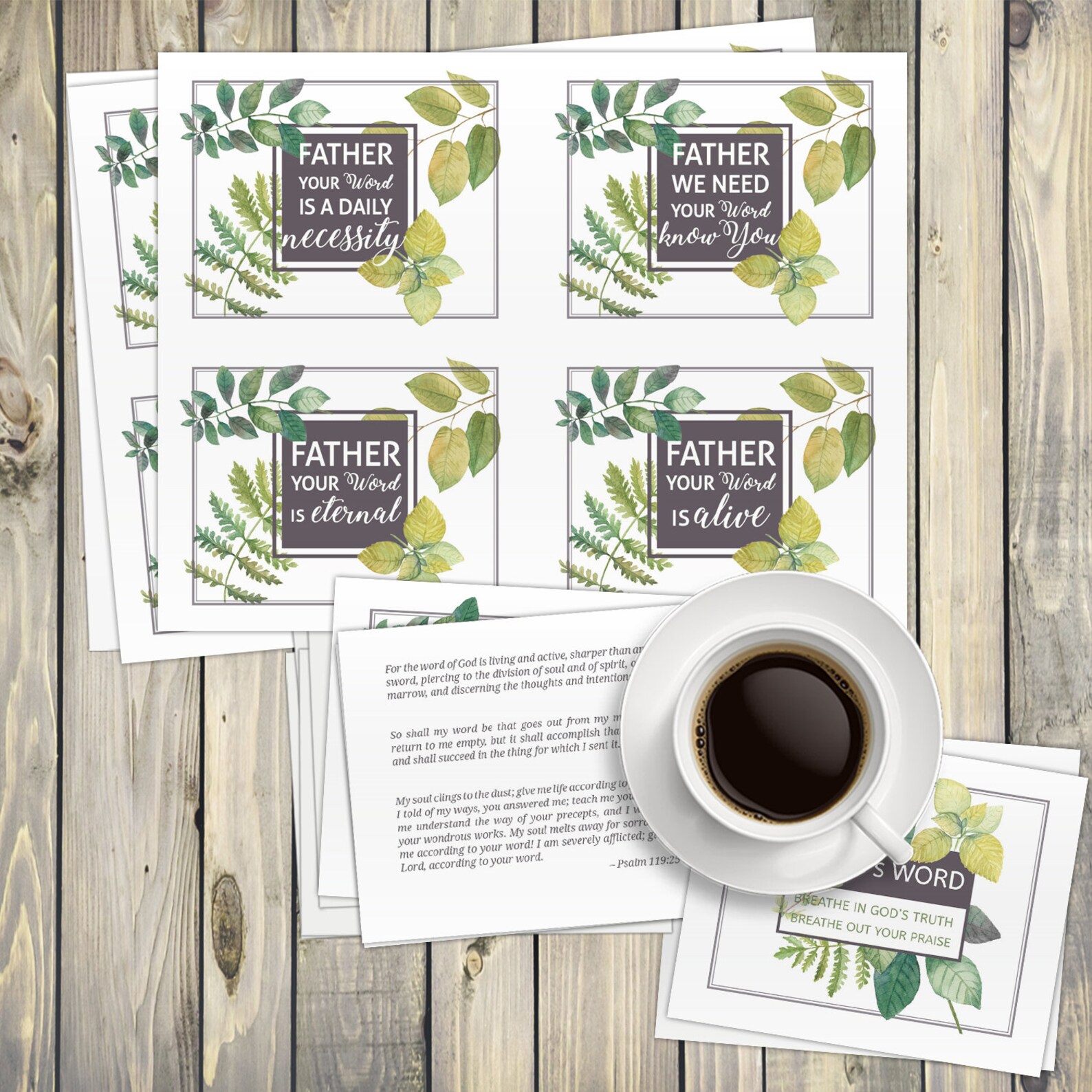 God's Word - Scripture Flash Cards - KJV & ESV - Etsy