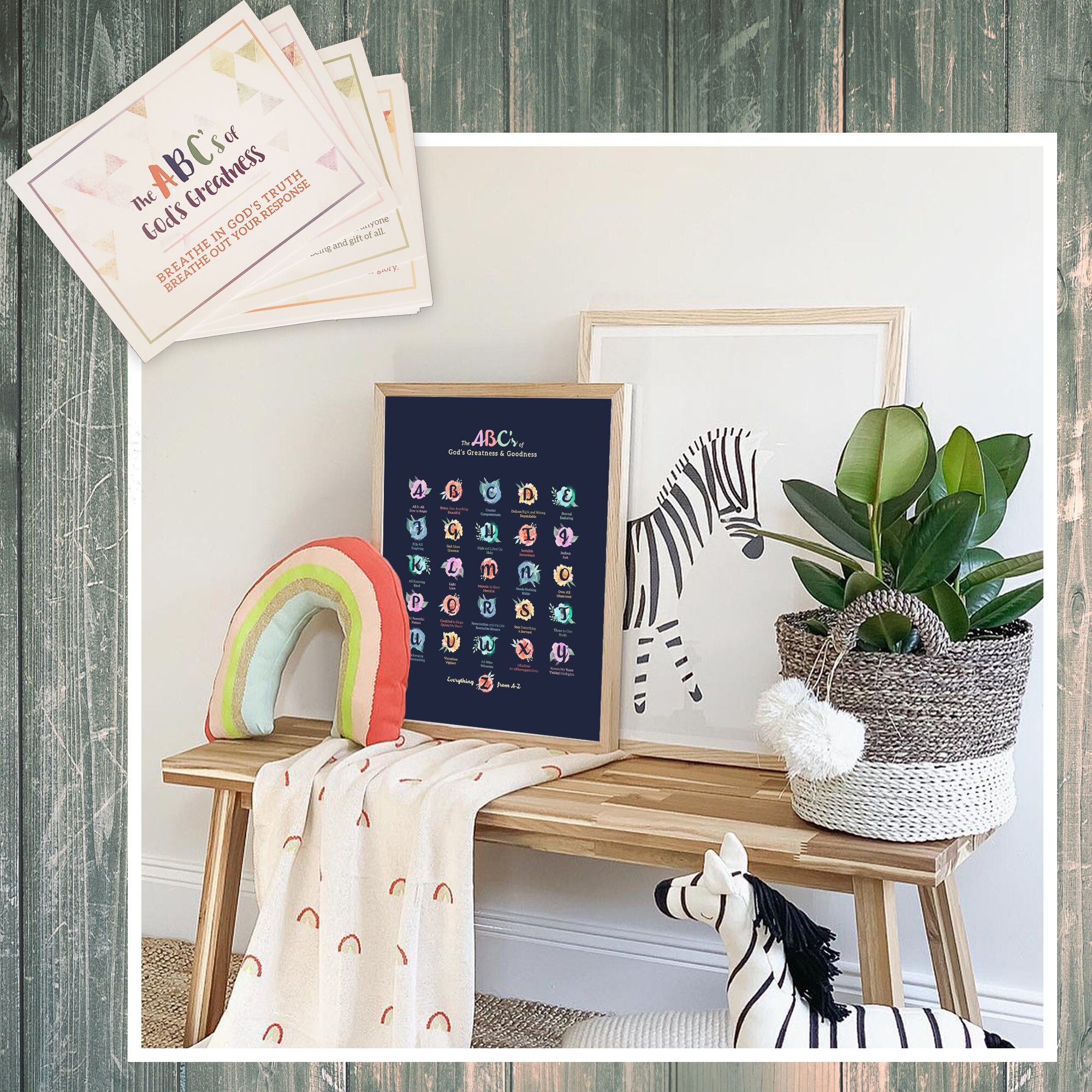 God's Attributes ABC Printable Abcs Wall Art Digital Dowload Nursery ...