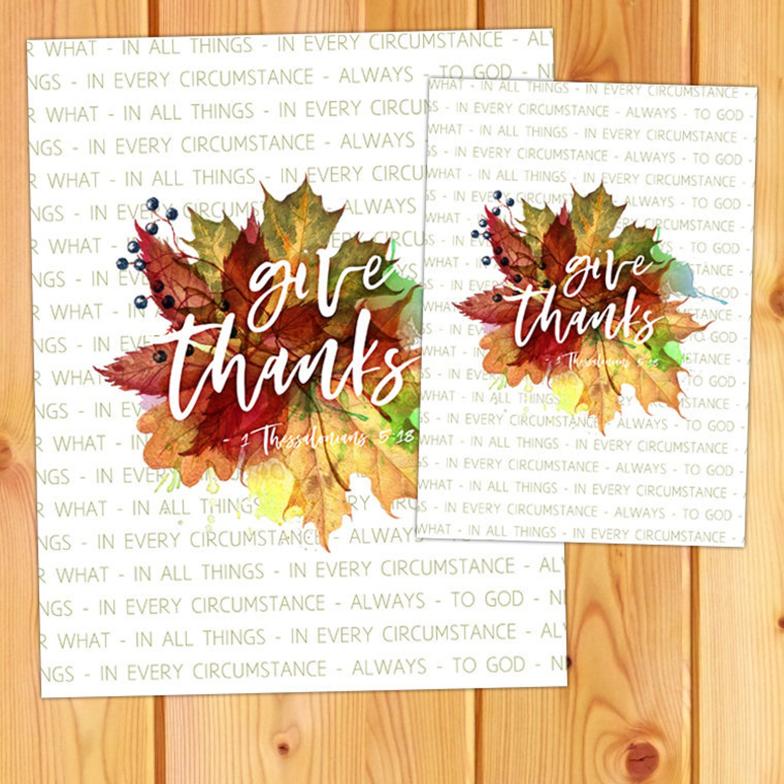 Give Thanks Printables - Etsy