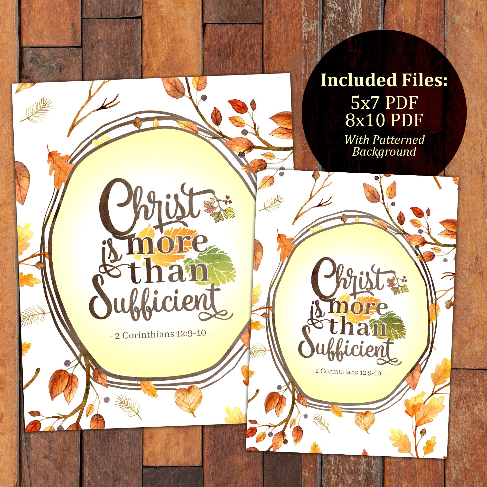 Christ is Sufficient Printable Scripture Artwork - Etsy