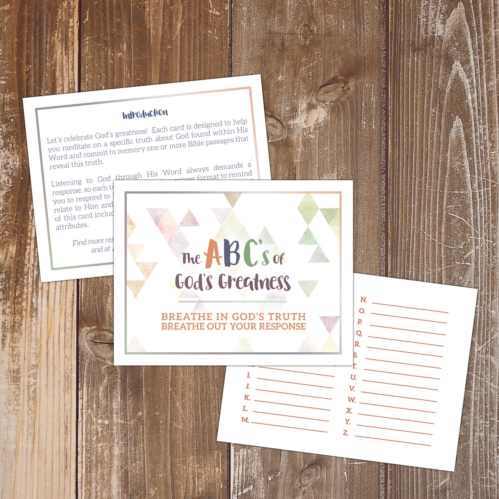 Abcs of God's Greatness - Kids Bible Flash Cards - Scripture Memory ...