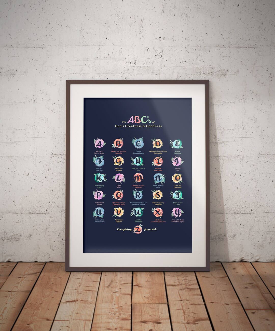 God's Attributes ABC Printable - Abcs - Wall Art - Digital Dowload ...