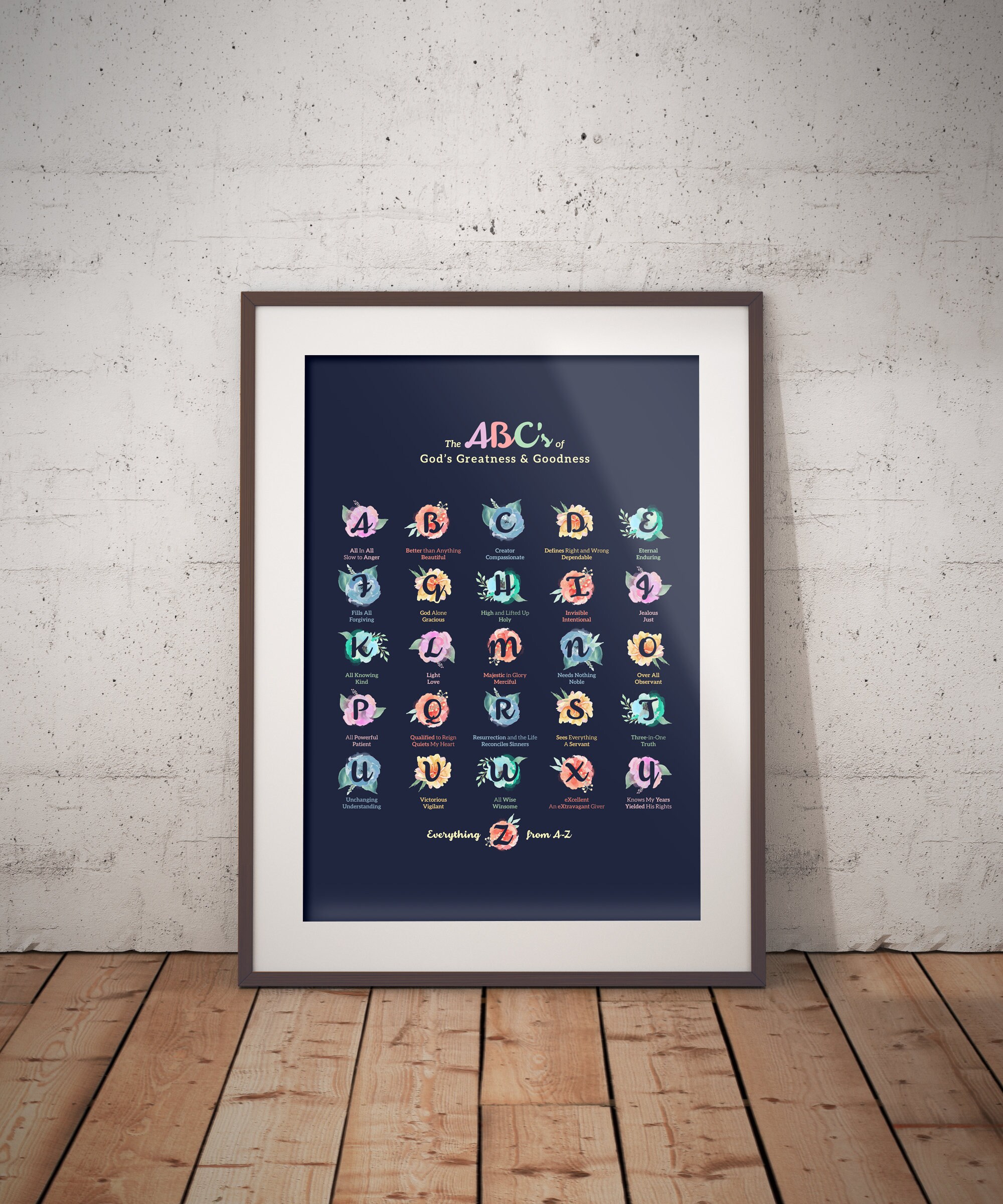 God's Attributes ABC Printable - Abcs - Wall Art - Digital Dowload ...