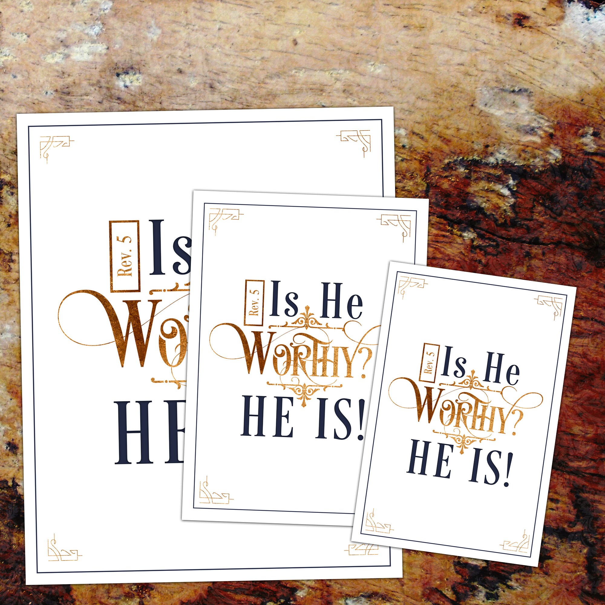 Is He Worthy Printable - Greeting Card Design - Scripture Art - He is ...