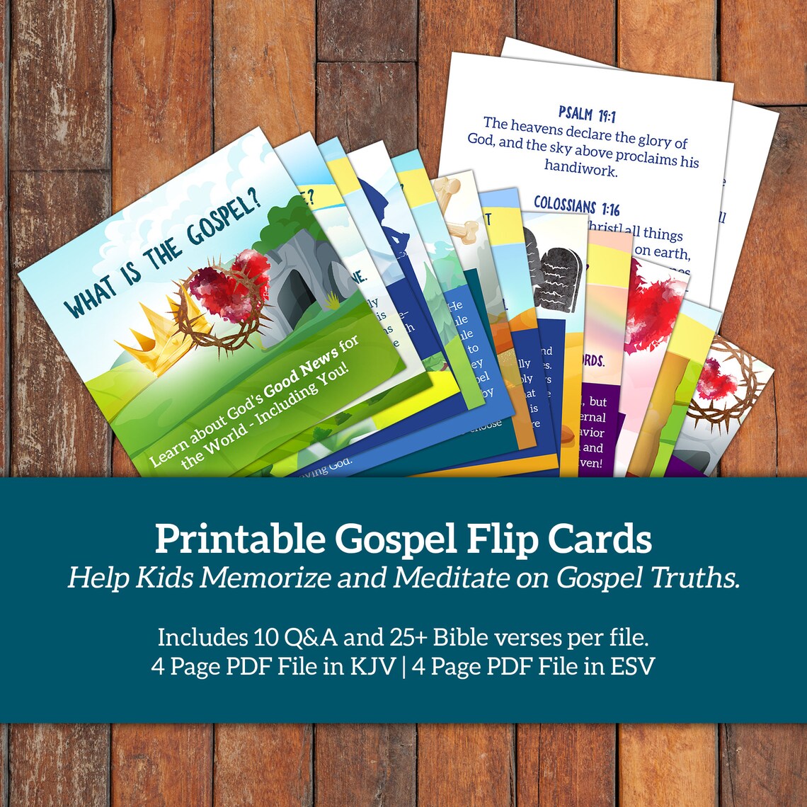 Gospel Flash Cards - Bible Memory and Meditation Cards About the Gospel ...