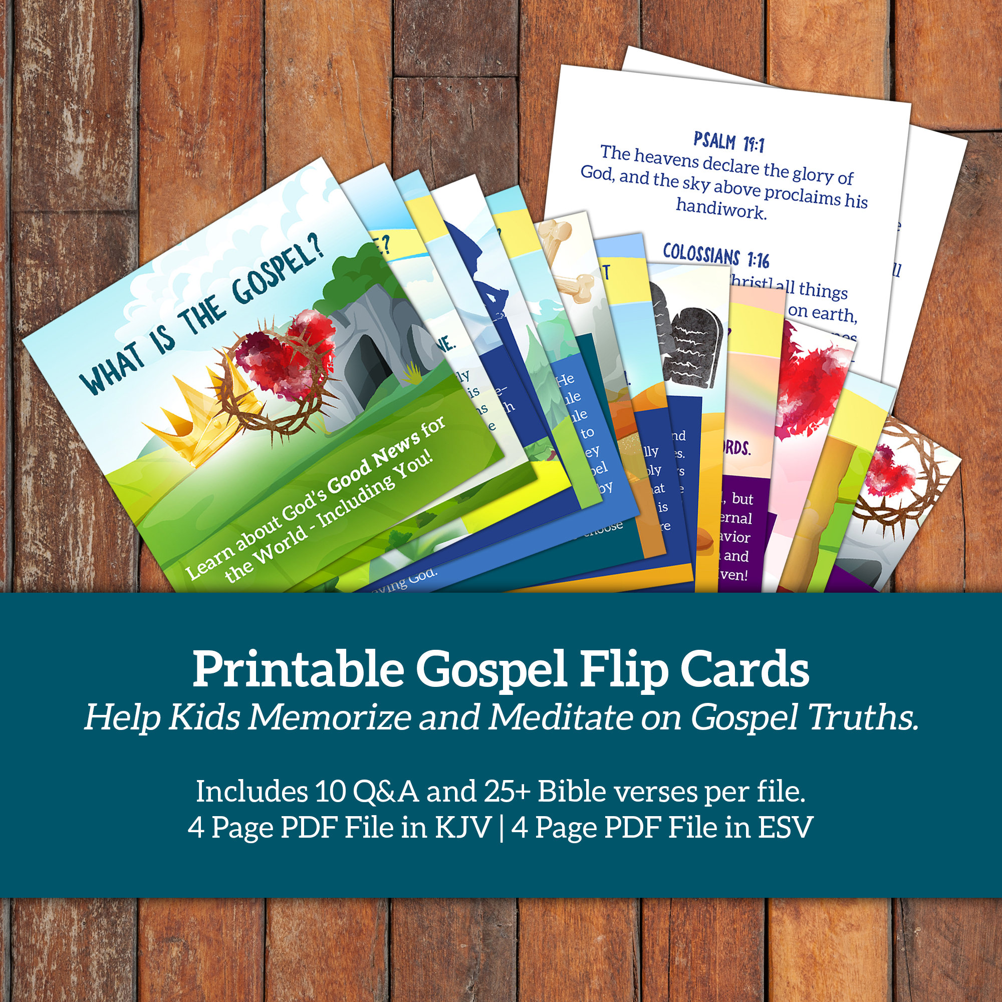 Gospel Flash Cards - Bible Memory and Meditation Cards About the Gospel ...