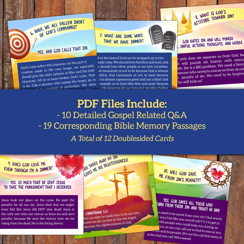 Gospel Flash Cards - Bible Memory and Meditation Cards About the Gospel ...