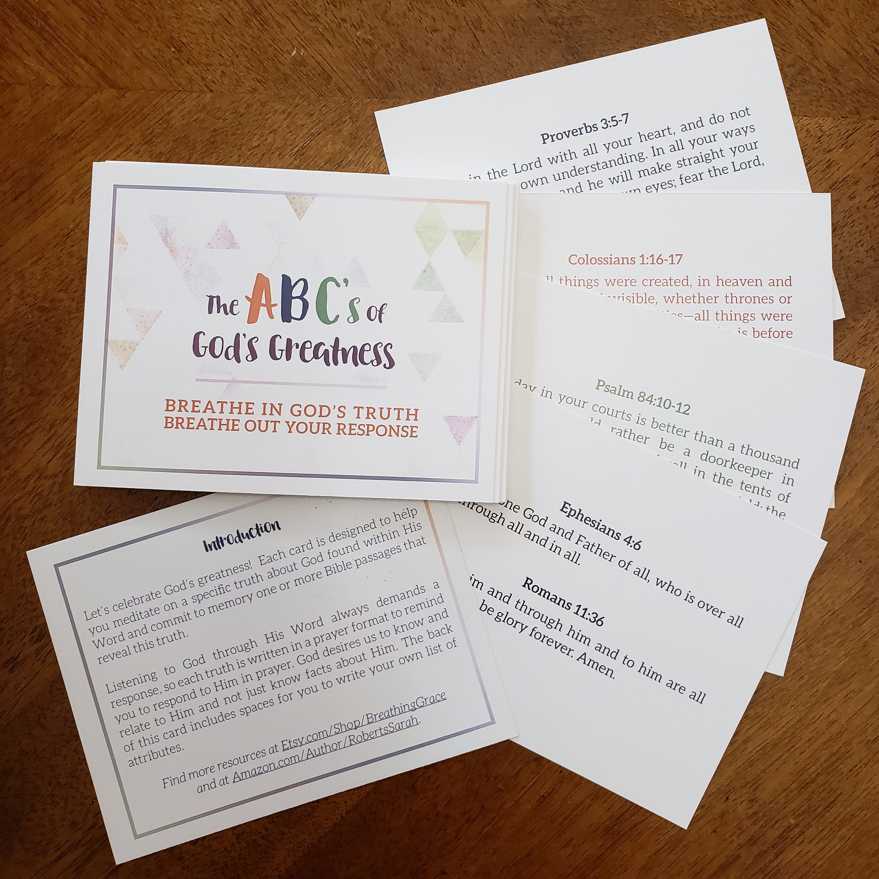 Abcs of God's Greatness - Kids Bible Flash Cards - Scripture Memory ...