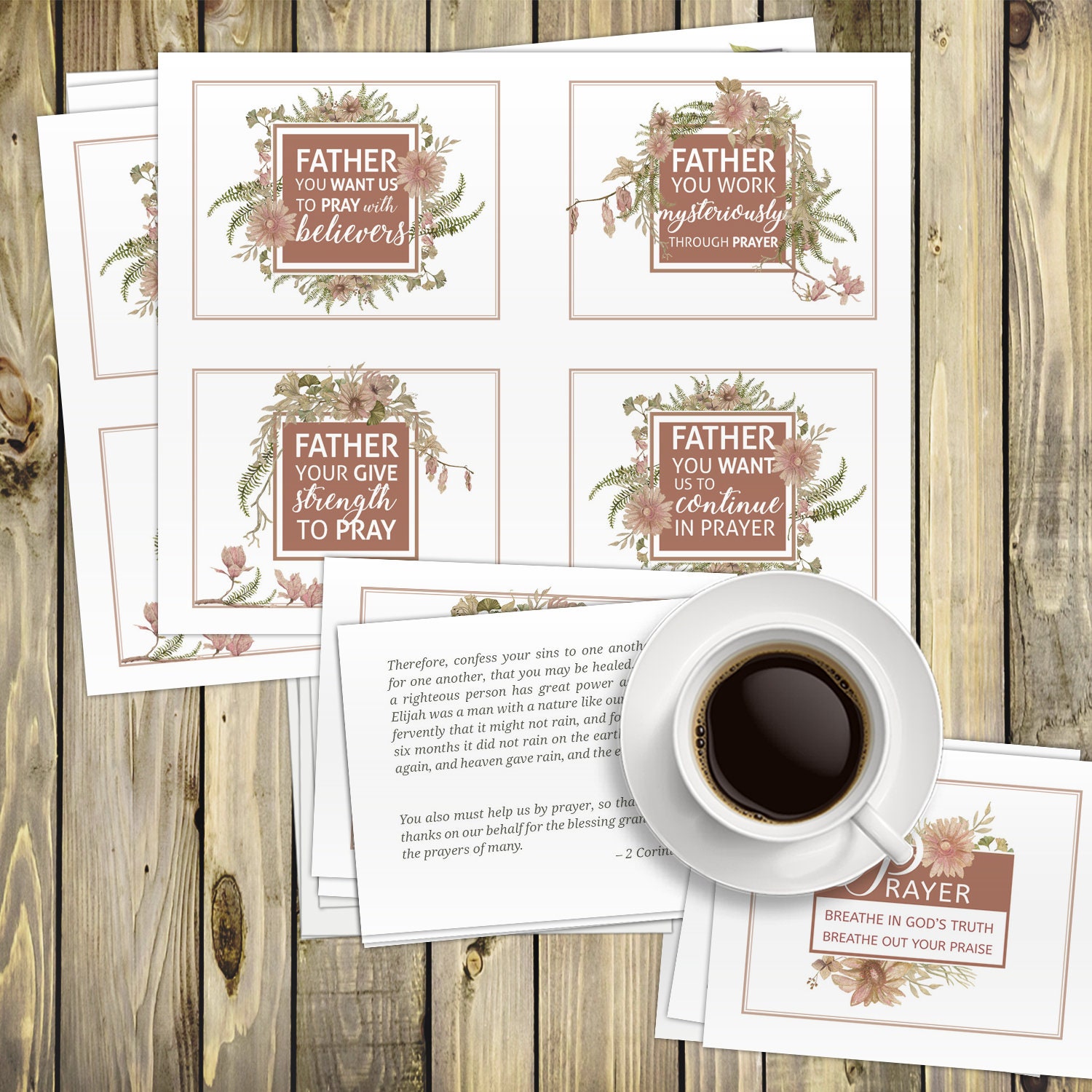 Prayer - Scripture Flash Cards - KJV and ESV - Etsy