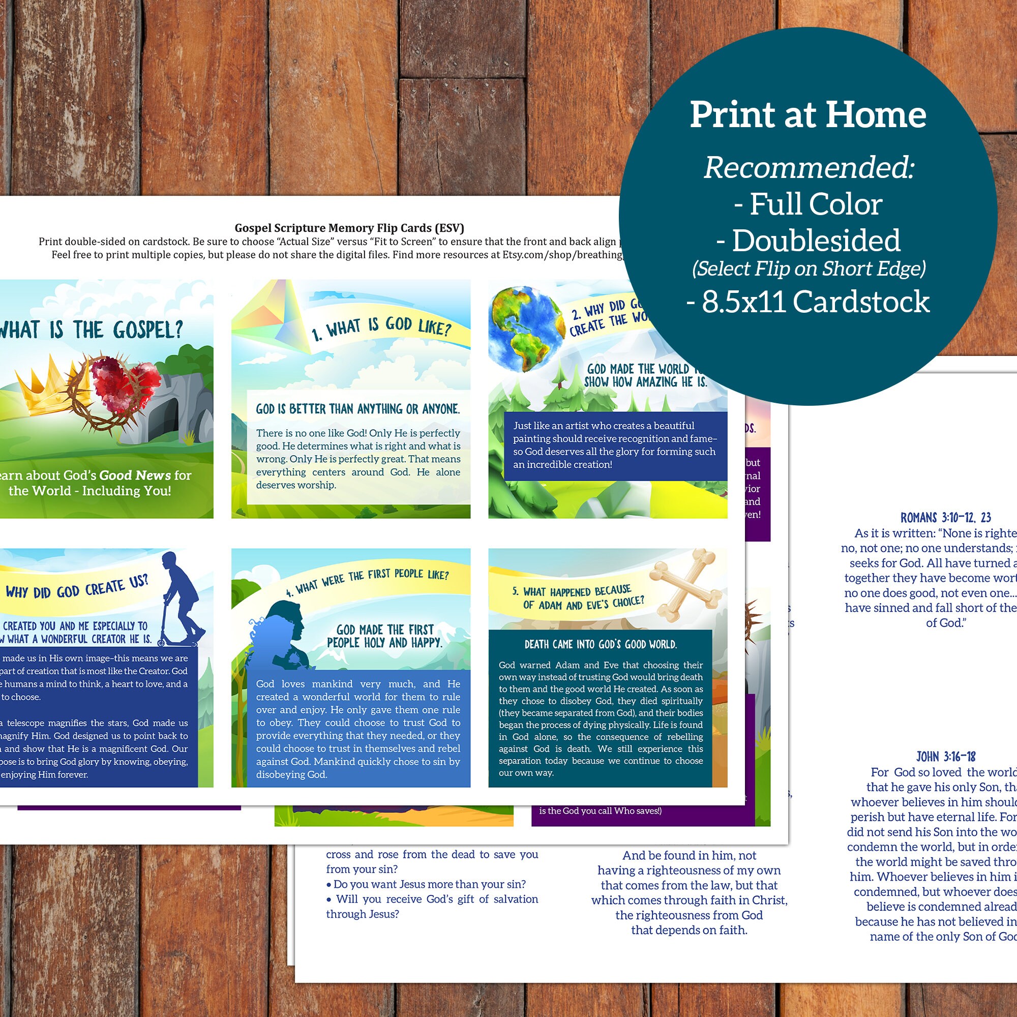 Gospel Flash Cards - Bible Memory and Meditation Cards About the Gospel ...