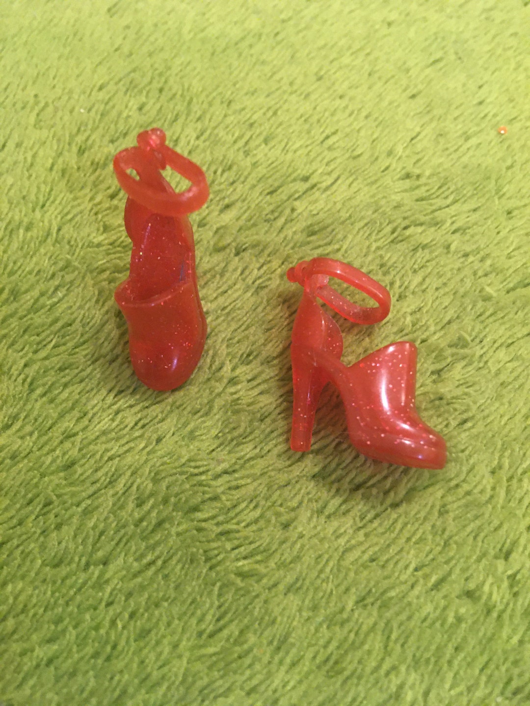 Translucent Sparkly Red Barbie and Friends Ankle-strap Spikes - Etsy