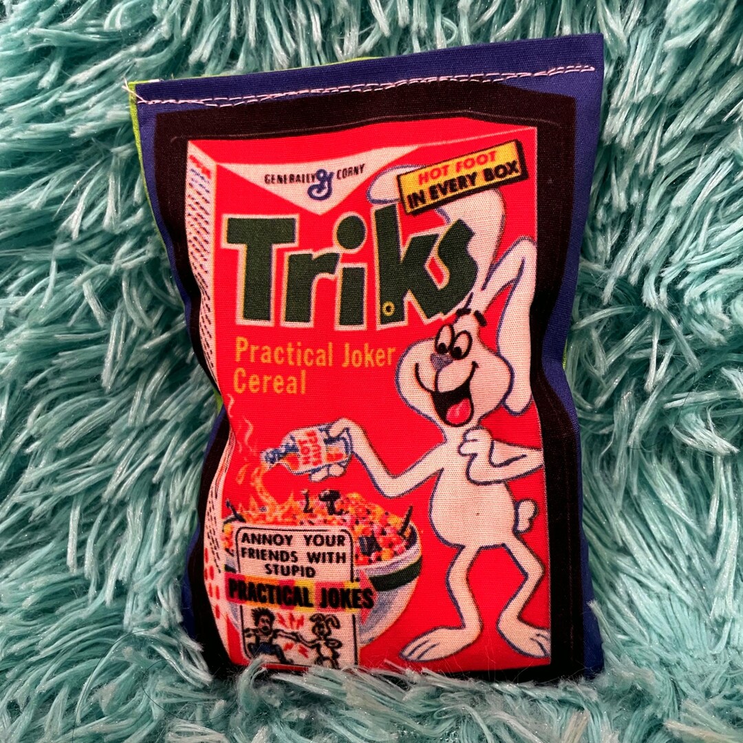 Wacky Packages Cornhole Bag, 1973-'74 Triks Cereal & Diet Frite Cola ...