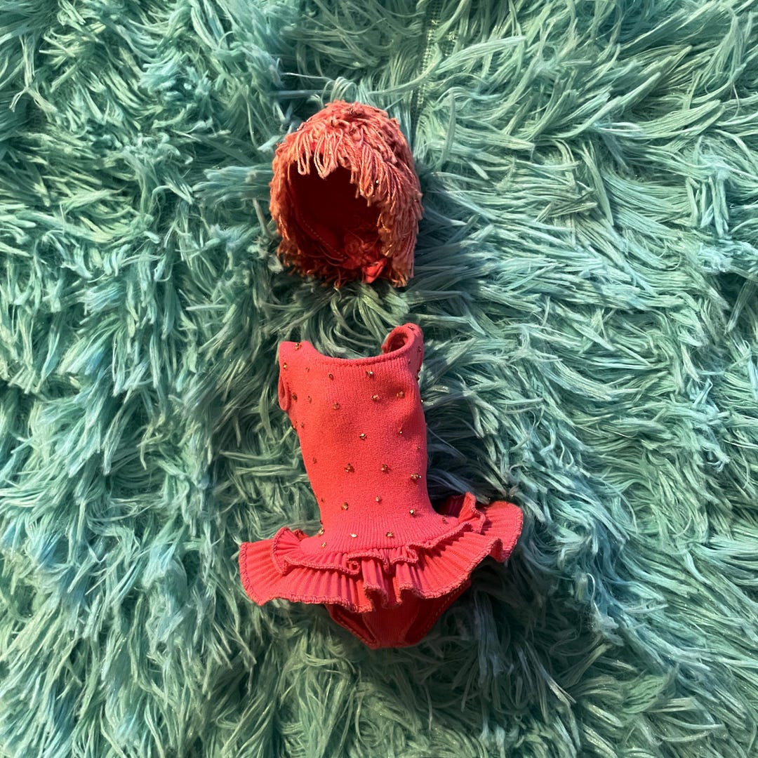 Vintage Miss Barbie Swimsuit and Bathing Cap in Excellent Condition ...