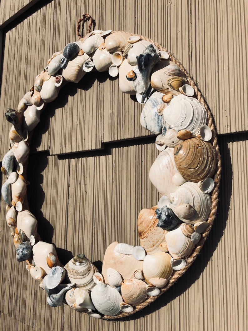 Clam & Welk Shell 19 Inch Wreath - Etsy