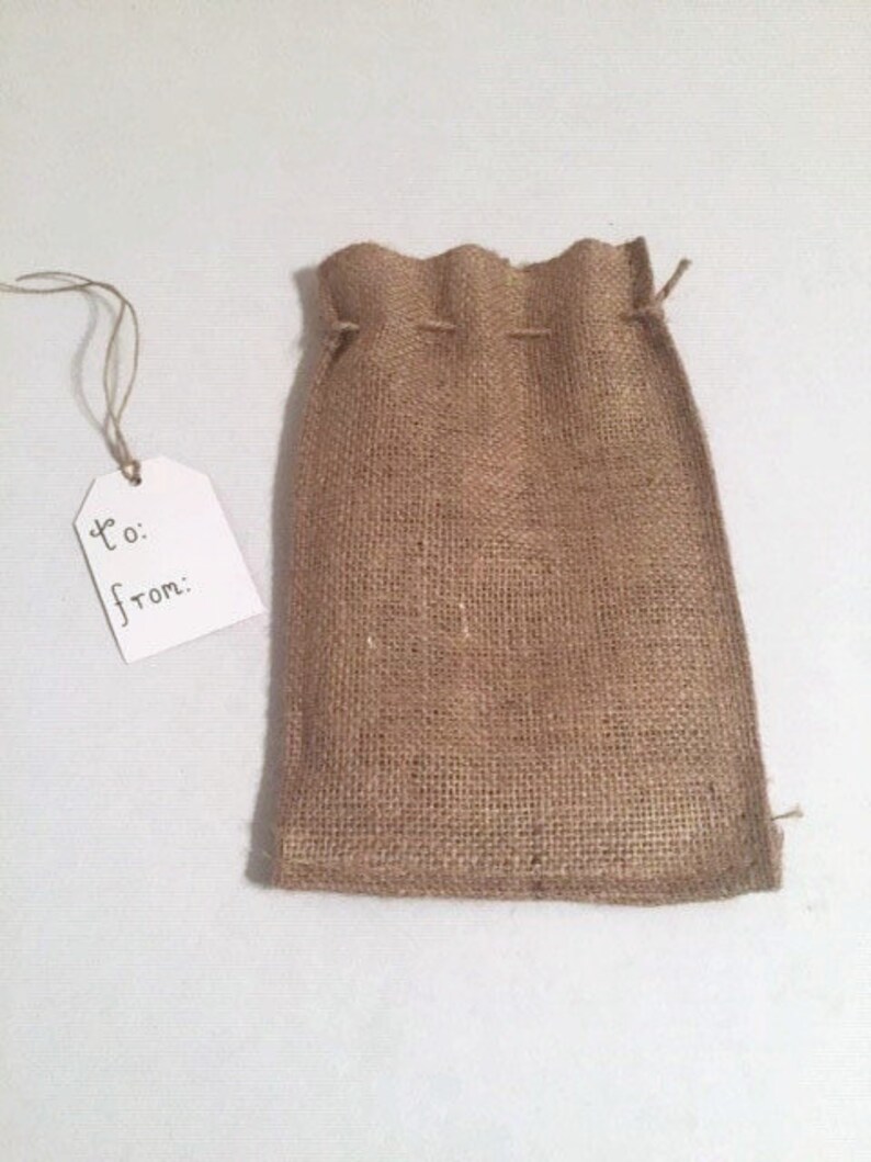 NUT SACK BURLAP Gift Bag & Plaid Tag Christmas Gift Bag Gag - Etsy