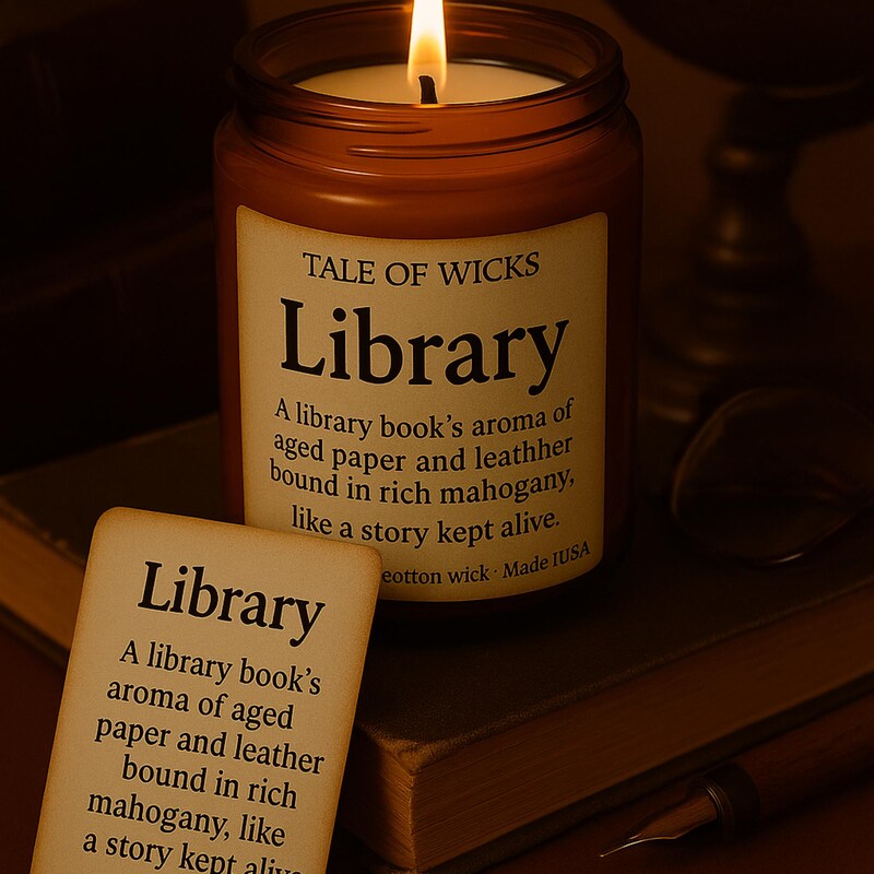 Library Candle - Etsy