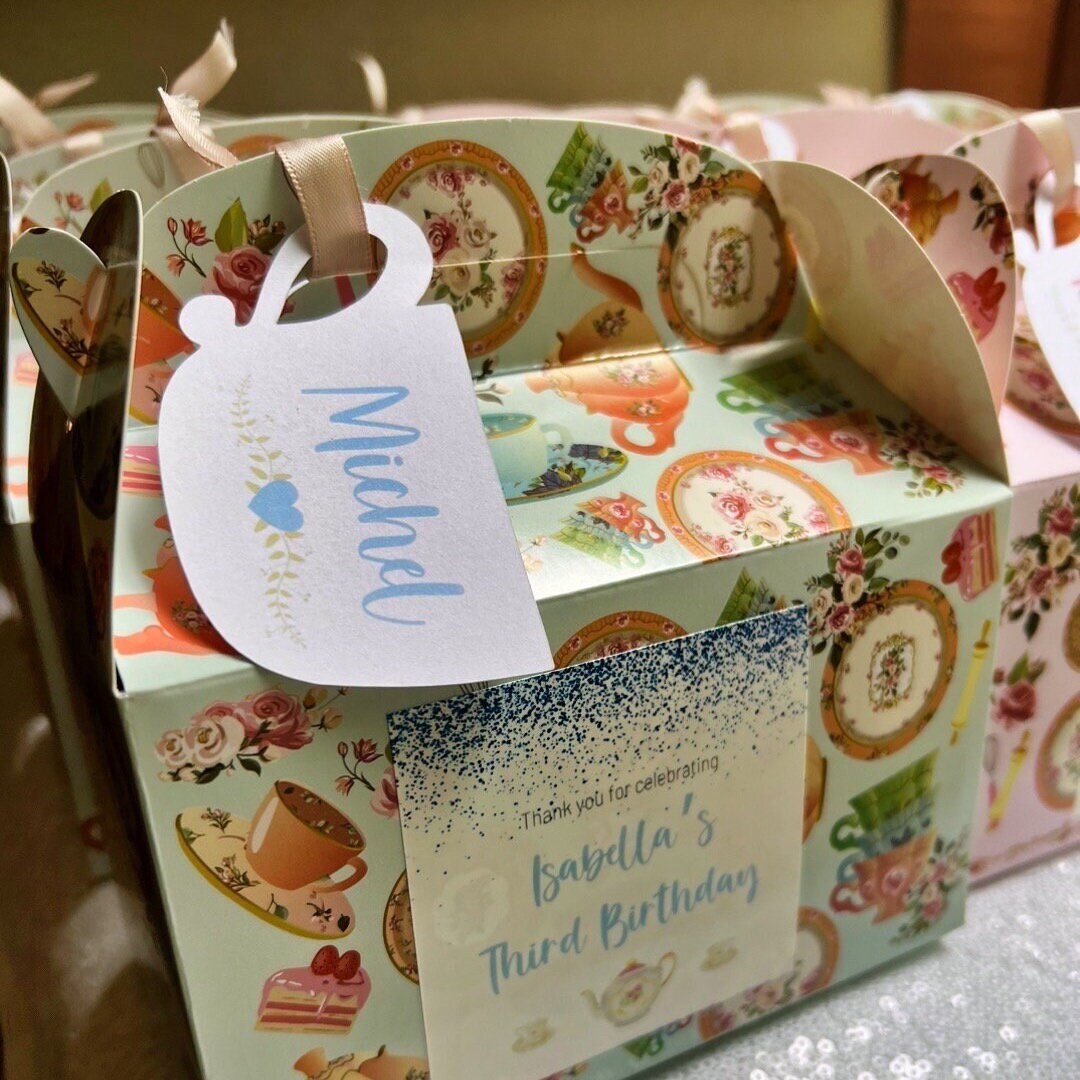 Tea Party Personalized Favor Tags, Teapot Party Favor Tags, Tea Party ...